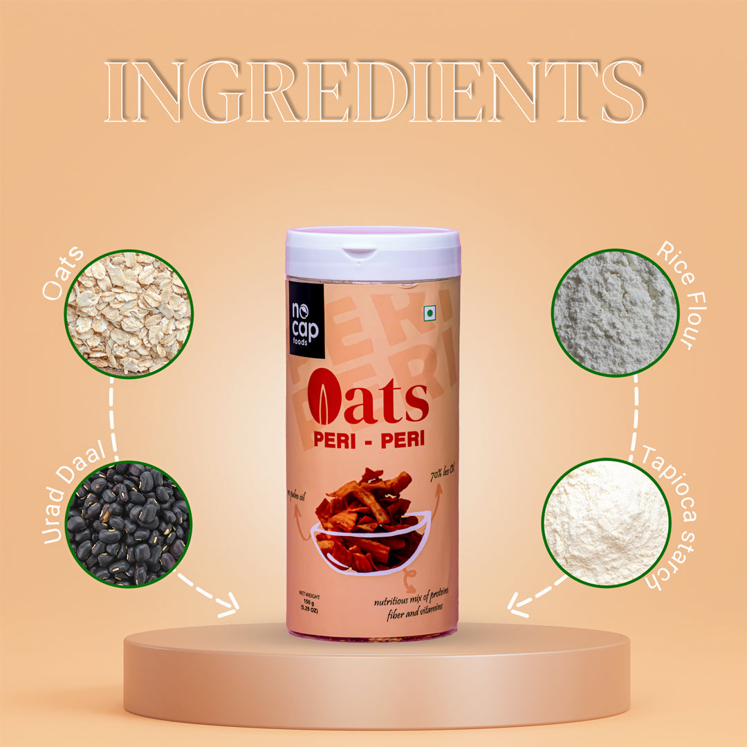 Oats Peri Peri Chips 150 Gm – NoCap Foods
